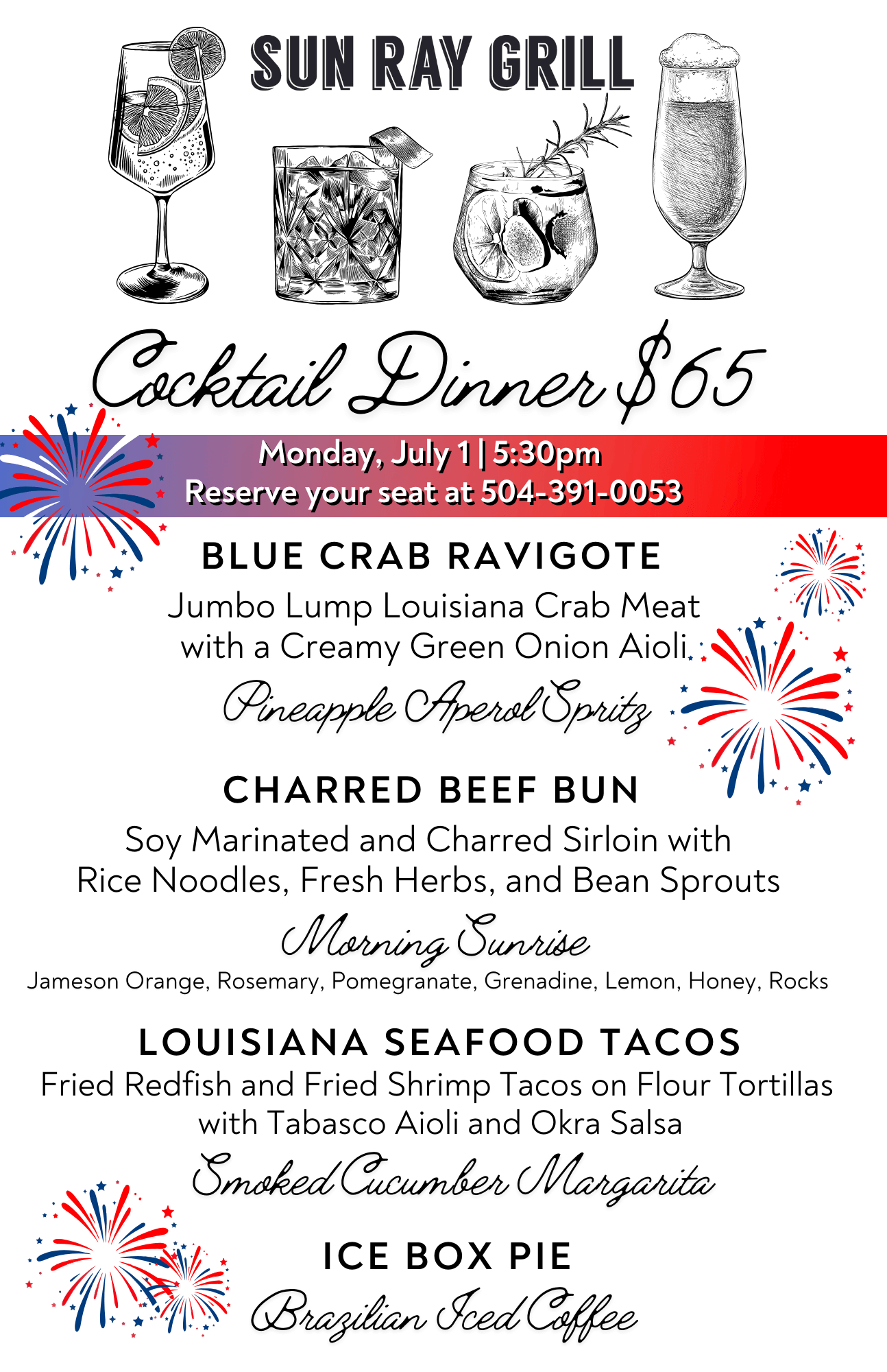 Inspired Coastal Cuisine - Sun Ray Grill